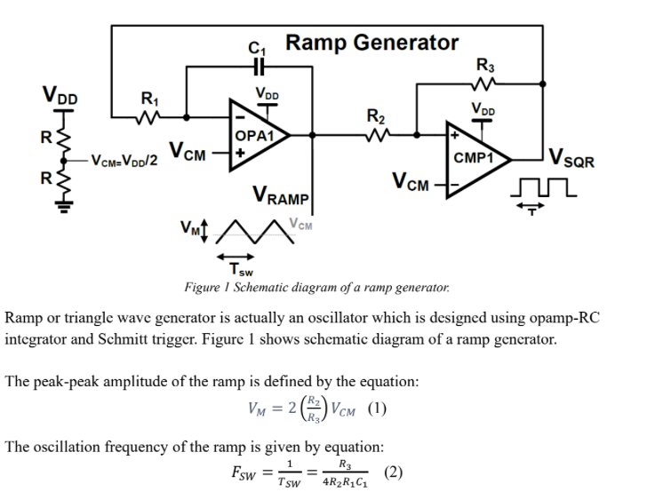 Solved Figure I Schematic diagram of a ramp generator:Ramp | Chegg.com