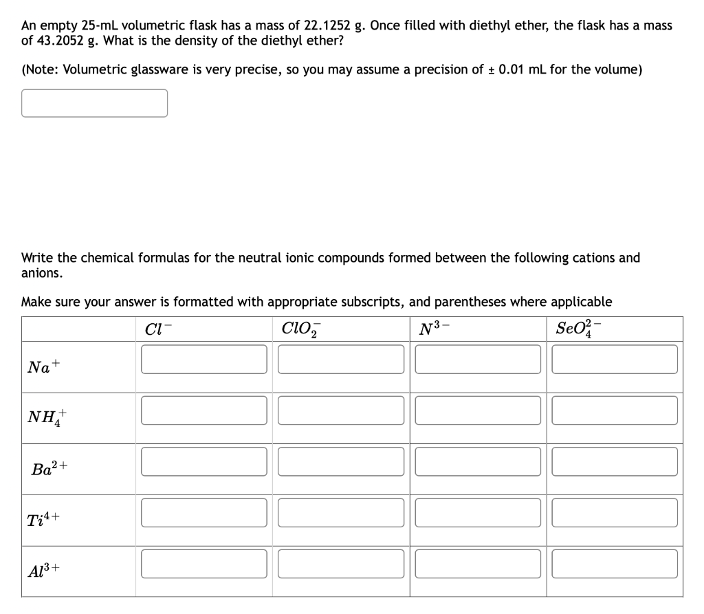 Solved An empty 25−mL volumetric flask has a mass of 22.1252 | Chegg.com