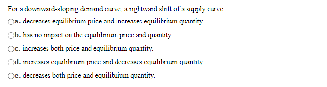 Solved : For a downward-sloping demand curve, a rightward | Chegg.com
