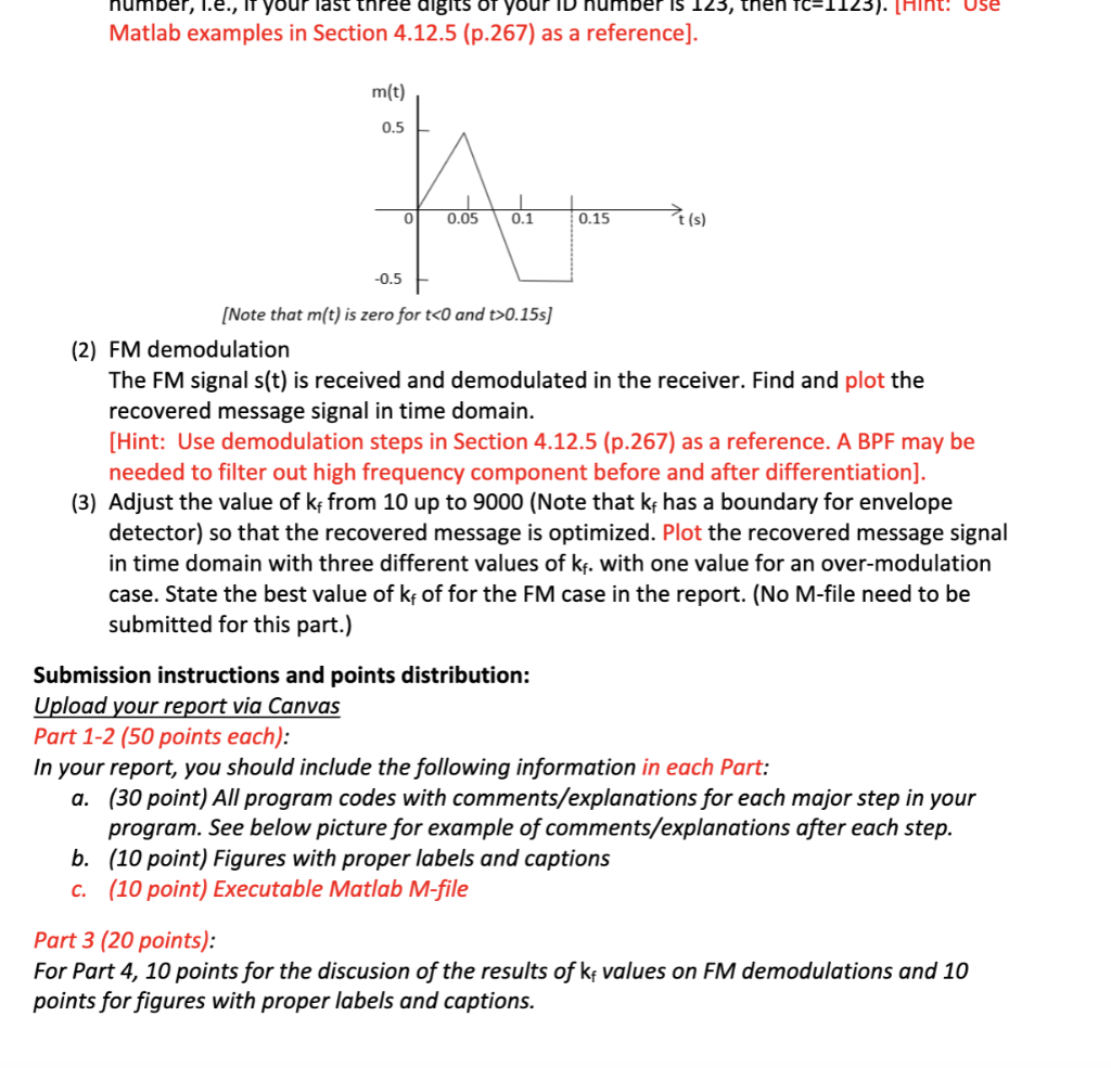 Matlab examples in Section 4.12 .5 (p.267) as a | Chegg.com