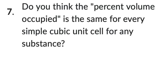 Solved Consider a simple cubic unit cell (scc) with an edge | Chegg.com