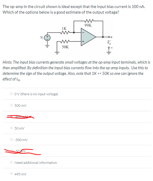 Solved The op-amp in the circuit shown is ideal except that | Chegg.com