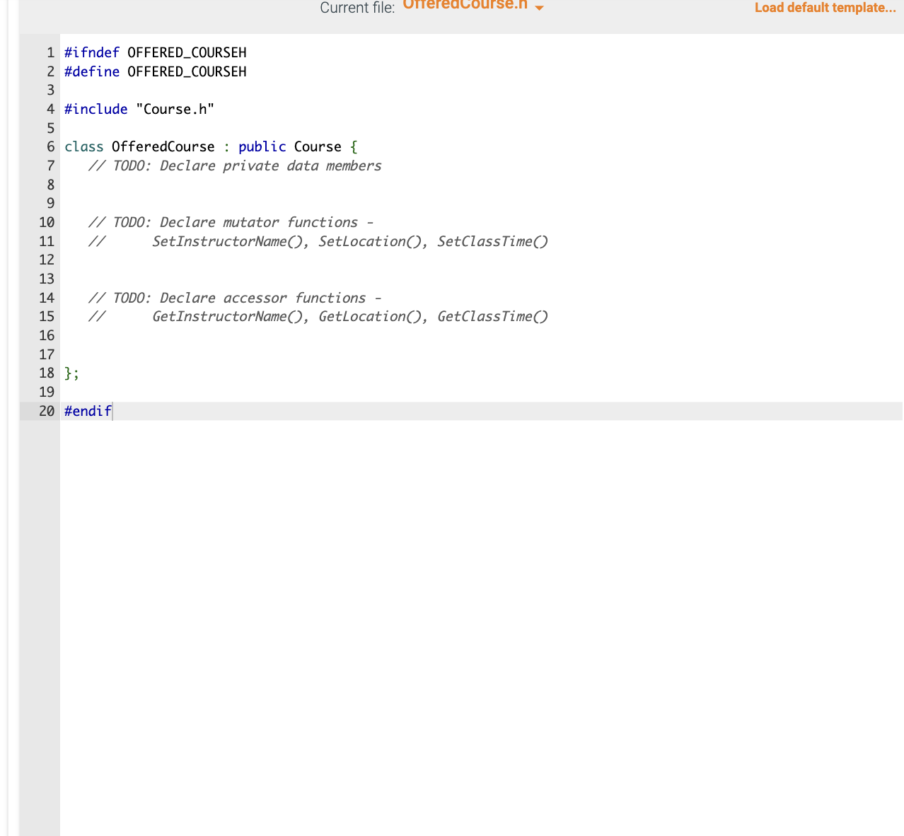 Solved 4.13 LAB: Course information (derived classes) Given | Chegg.com