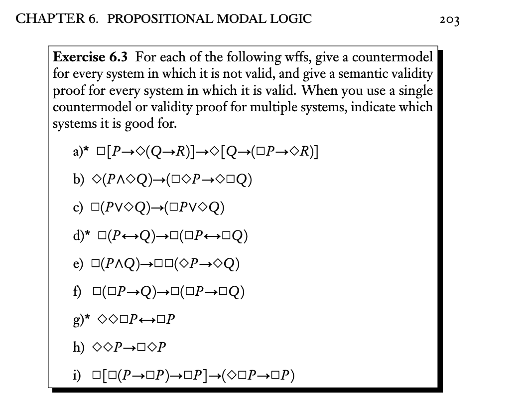 Solved Modal Logic Question: I just need help with parts b, | Chegg.com