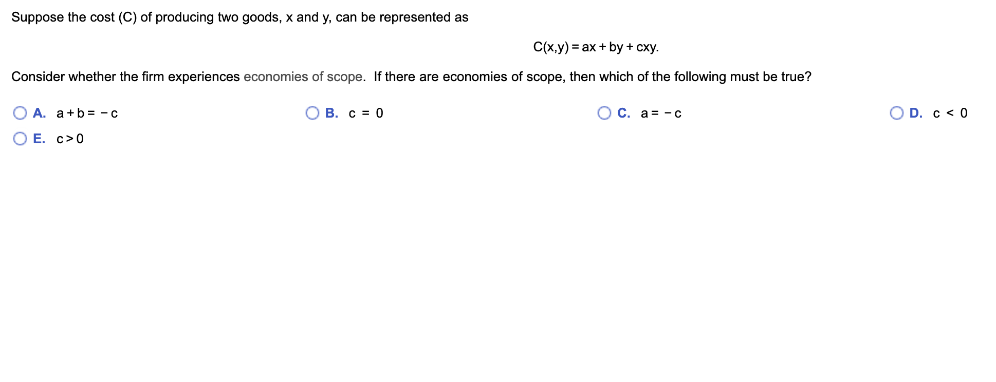 Solved Consider The Following Production Function