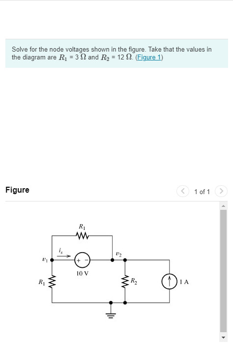 Solved Solve for the node voltages shown in the figure. Take | Chegg.com