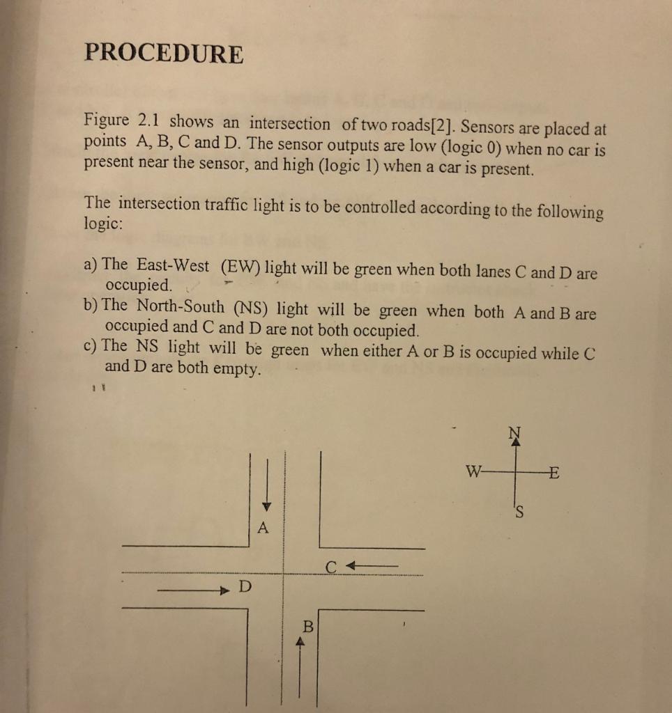 Solved PROCEDURE Figure 2.1 shows an intersection of two | Chegg.com