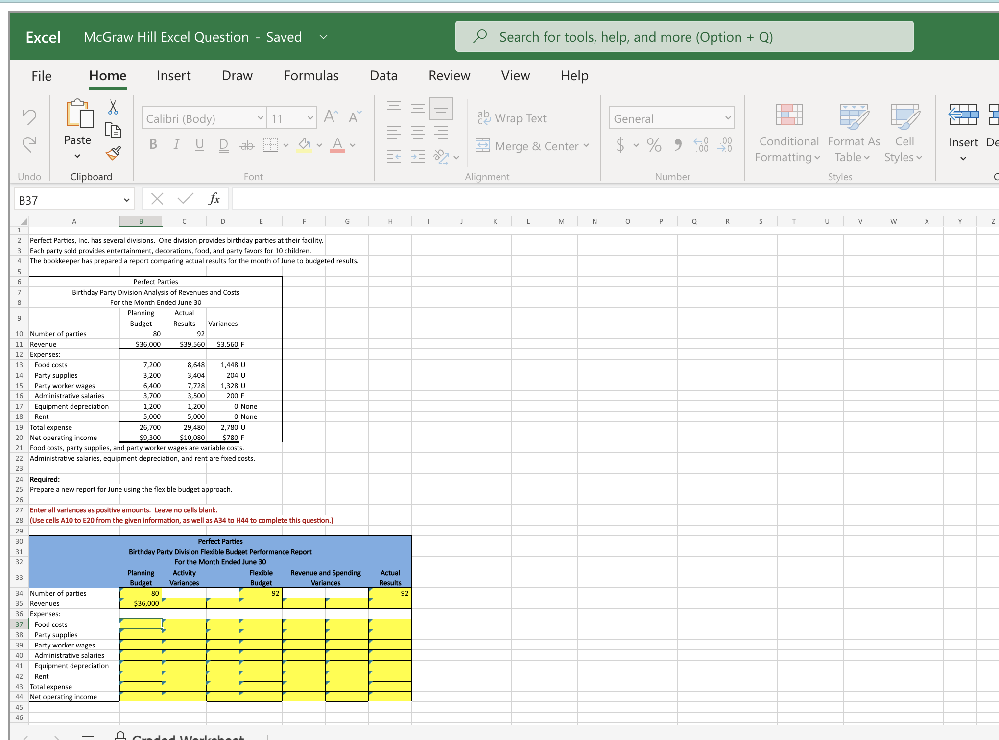 Solved need all yellow cell inputs | Chegg.com