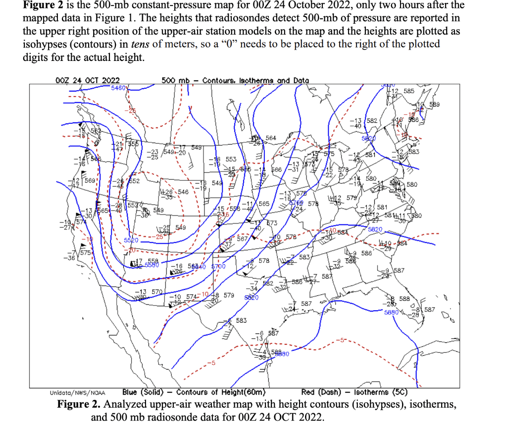 Solved Figure 3 is the 300 -mb constant-pressure map for | Chegg.com