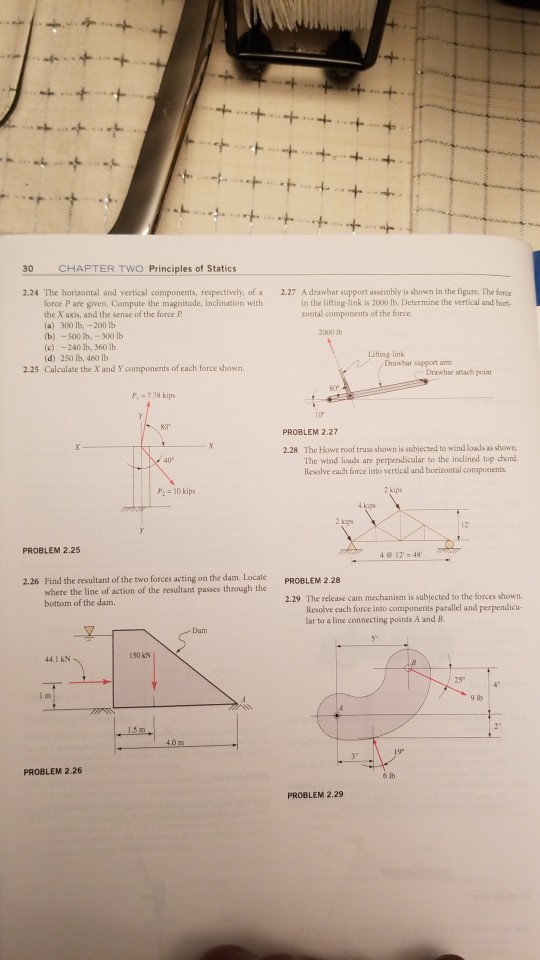 Solved CHAPTER TWO Principles of Statics 29 150 Th | Chegg.com