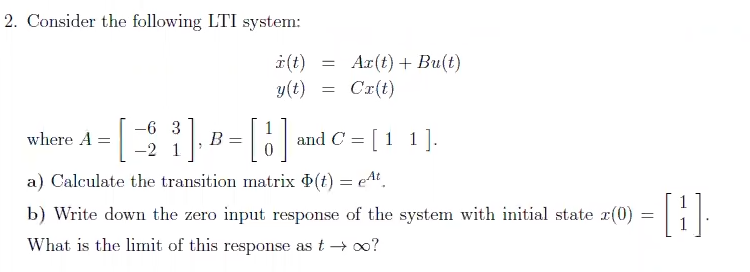 Solved 2. Consider the following LTI system: | Chegg.com