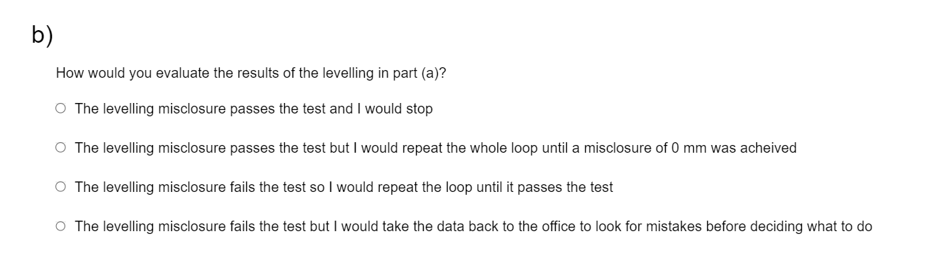 Solved Complete the following levelling booking sheet using | Chegg.com