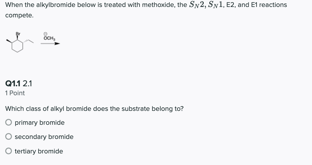 Solved When the alkylbromide below is treated with | Chegg.com