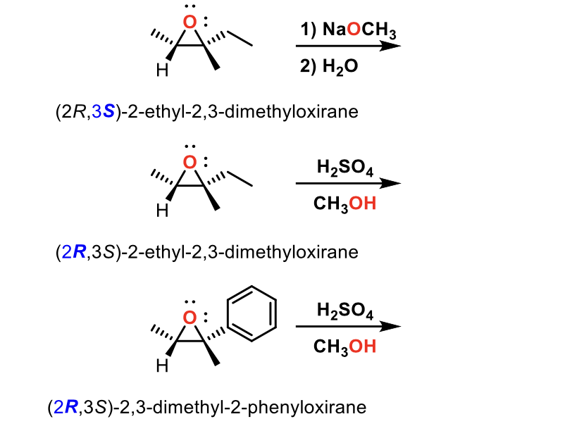 Solved (2R,3S)-2-ethyl-2,3-dimethyloxirane CH3OH H2SO4 | Chegg.com