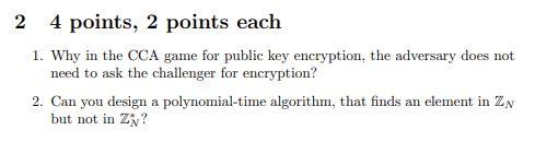 Solved 24 points, 2 points each 1. Why in the CCA game for | Chegg.com