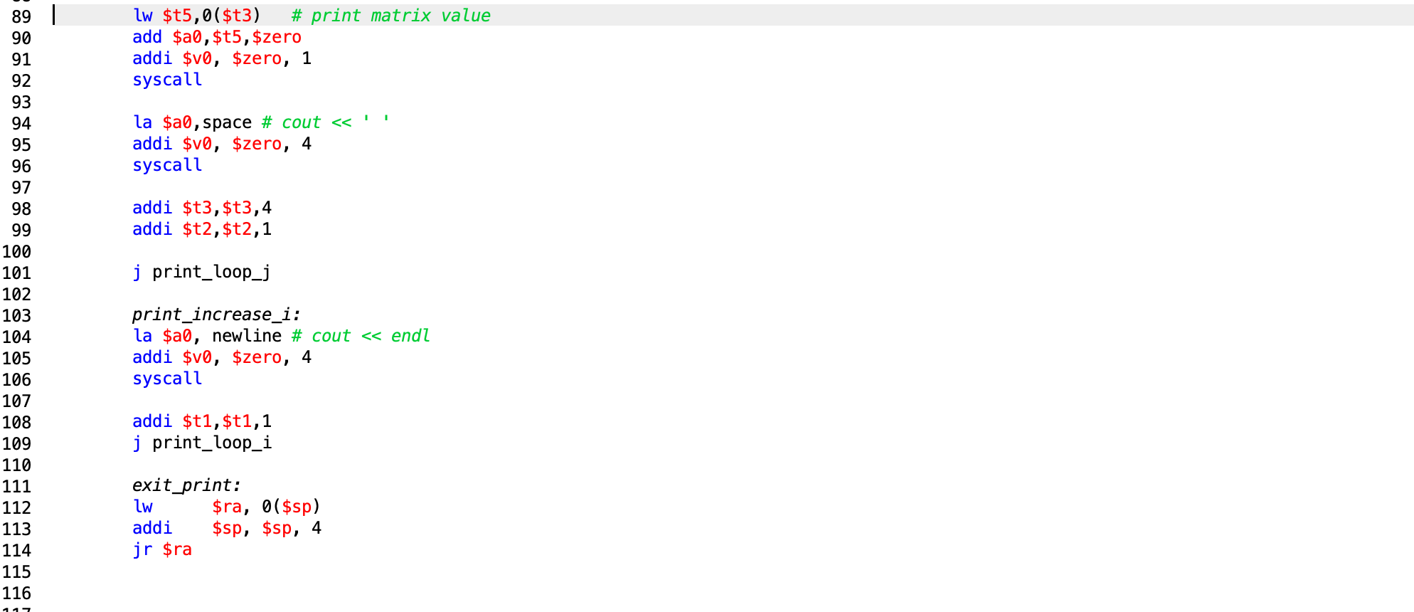 You have to complete this piece of MIPS code based on | Chegg.com