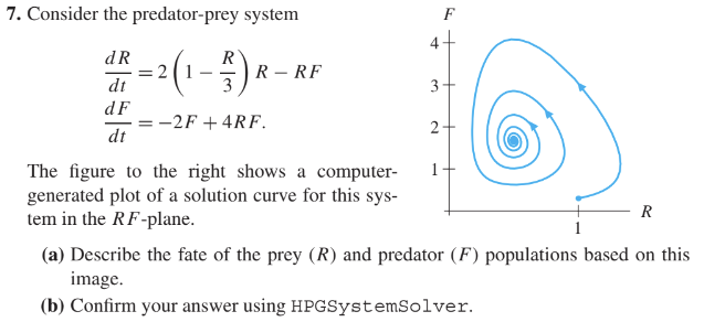 Solved 7. Consider the predator-prey system | Chegg.com