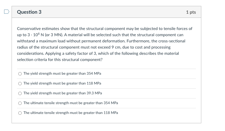 Solved Question 3 1 pts Conservative estimates show that the | Chegg.com