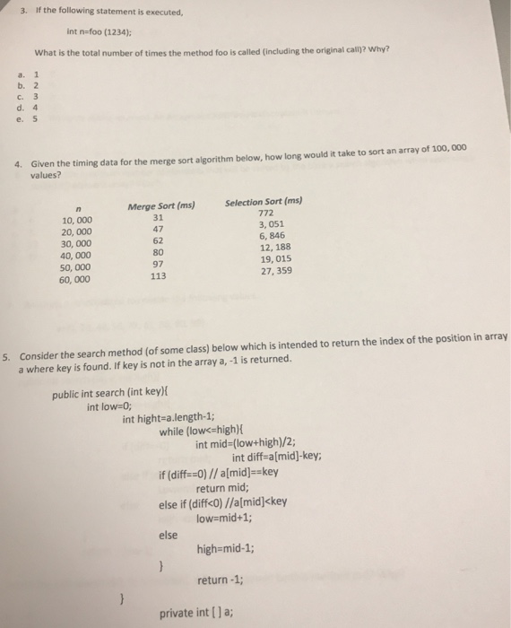 Solved 3. If the following statement is executed, int n-foo | Chegg.com