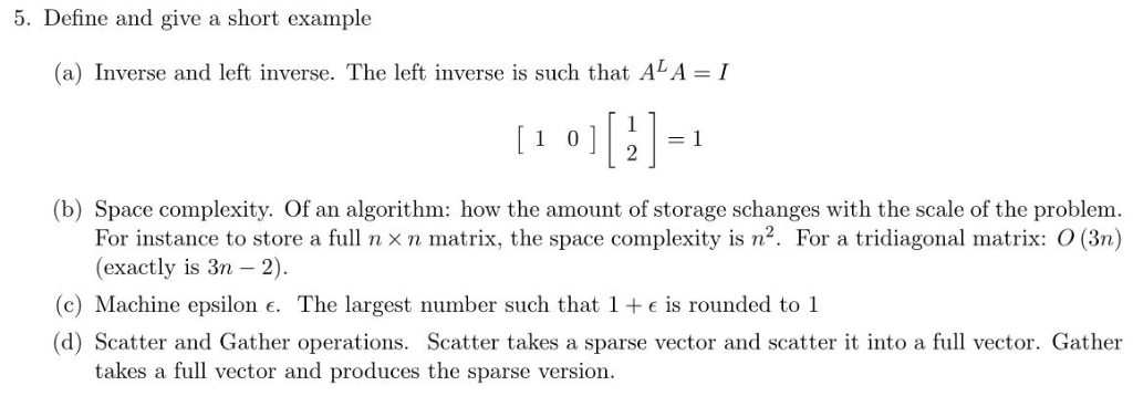 Solved 5. Define and give a short example (a) Inverse and | Chegg.com