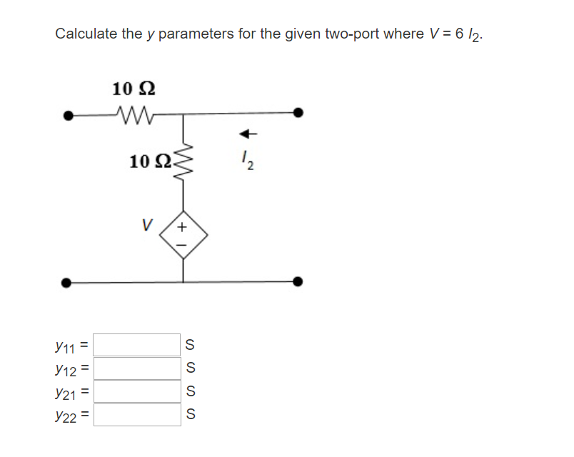 Solved Calculate the y parameters for the given two-port | Chegg.com