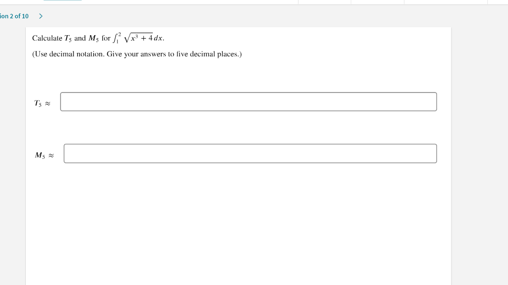 Solved Calculate 𝑇5T5 and 𝑀5M5 for | Chegg.com