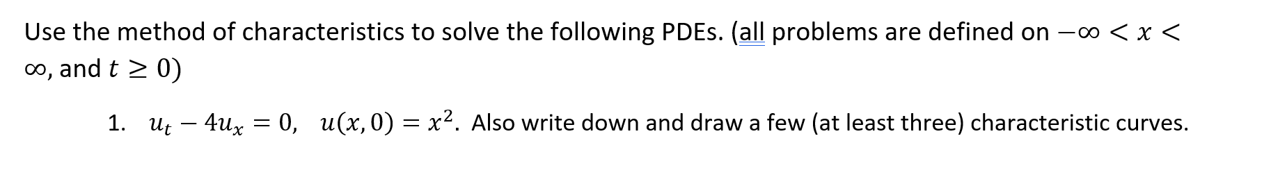 Solved Use the method of characteristics to solve the | Chegg.com