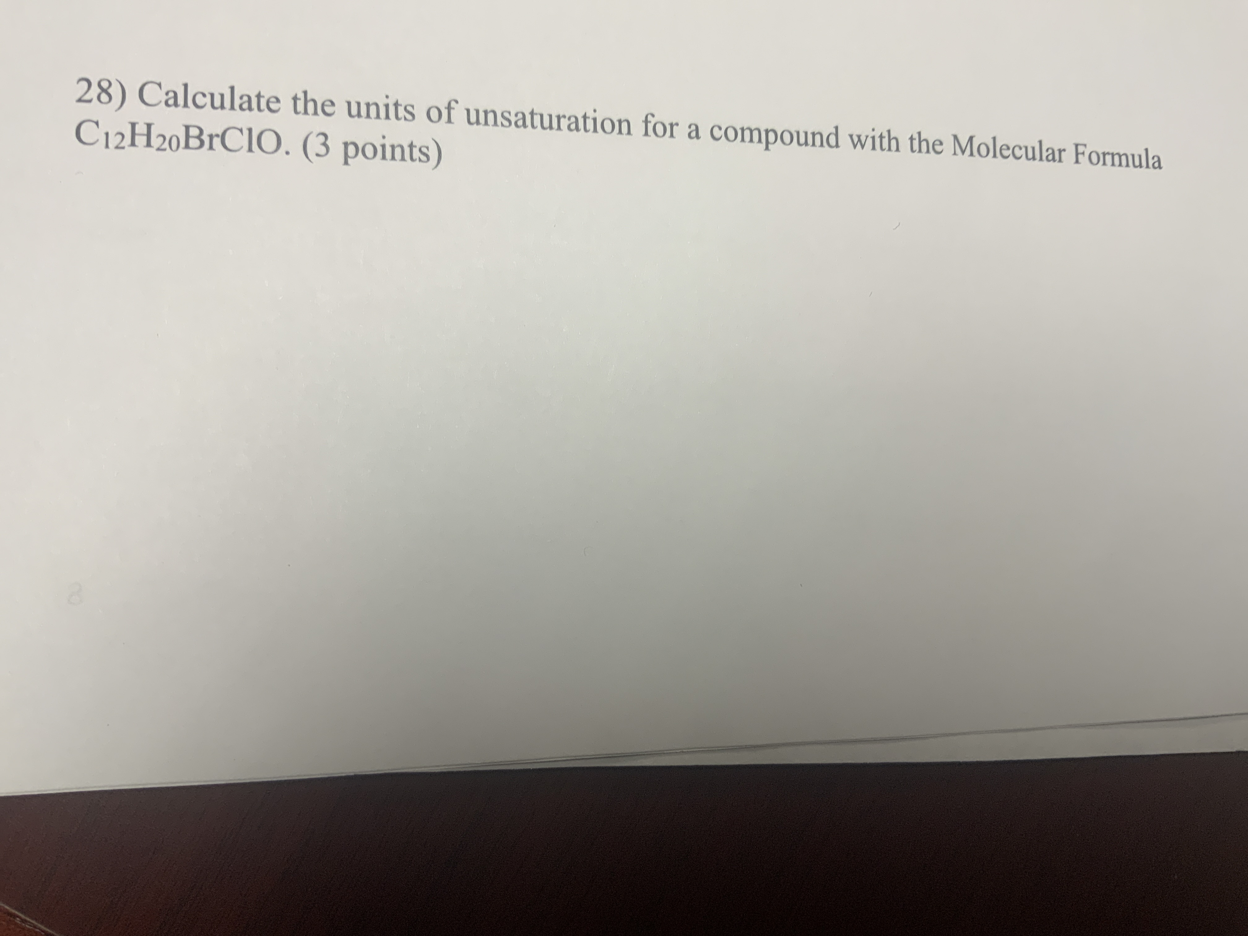 Solved Calculate the units of unsaturation for a compound | Chegg.com