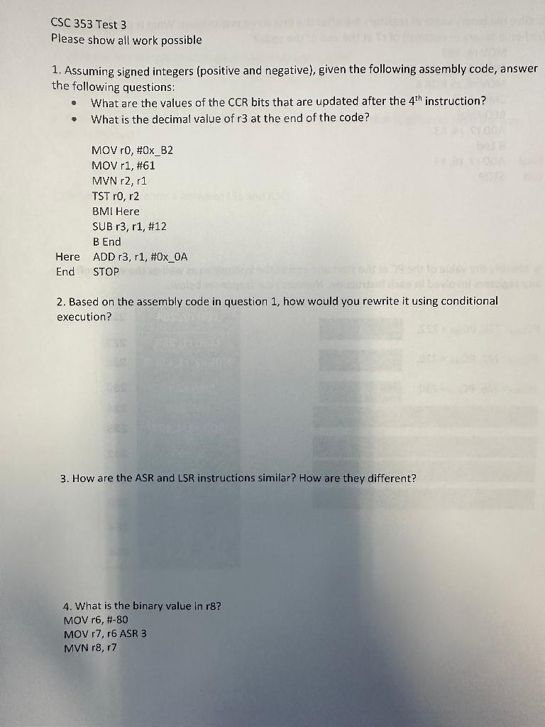 Solved 1. Assuming signed integers (positive and negative), | Chegg.com