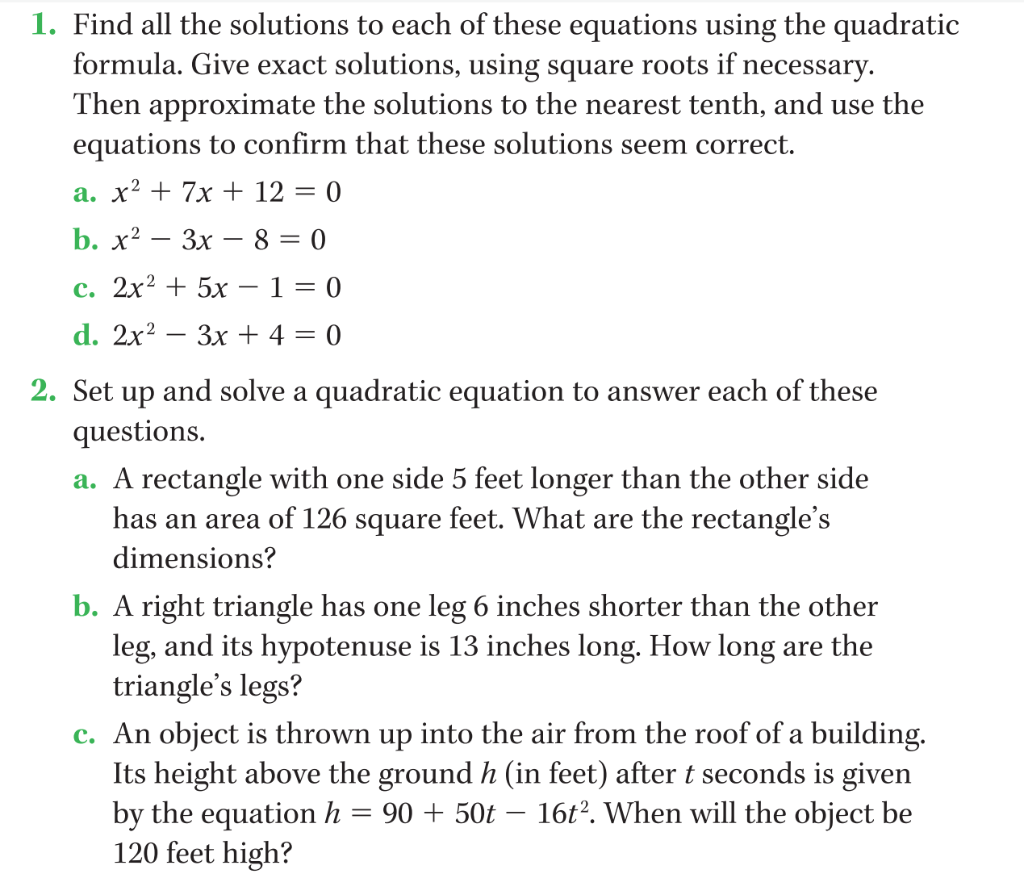 1. Find all the solutions to each of these equations | Chegg.com
