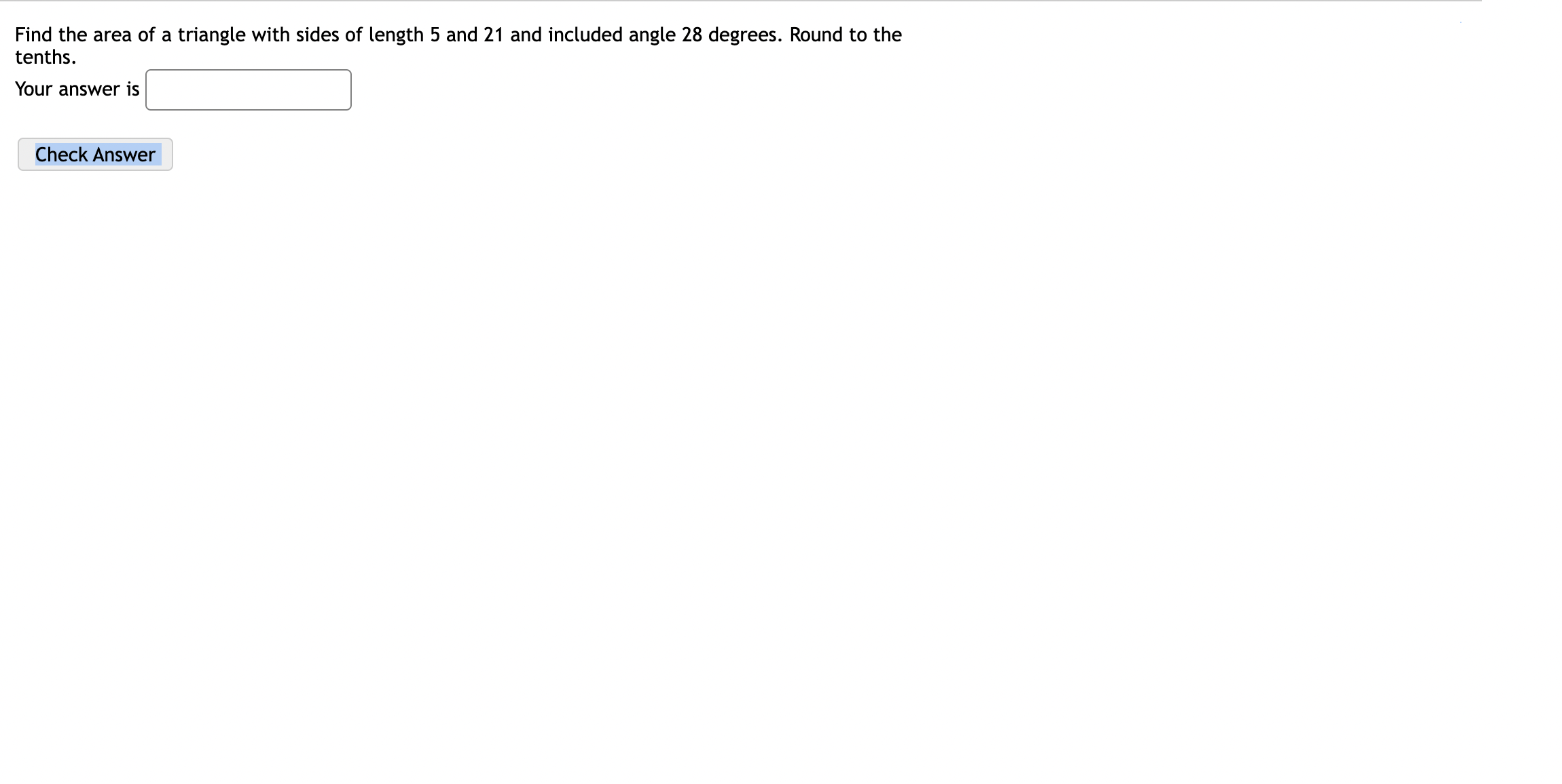 Solved Find the area of a triangle with sides of length 5 | Chegg.com