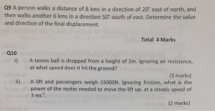 Solved 09 A person walks a distance of 8 kms in a direction | Chegg.com