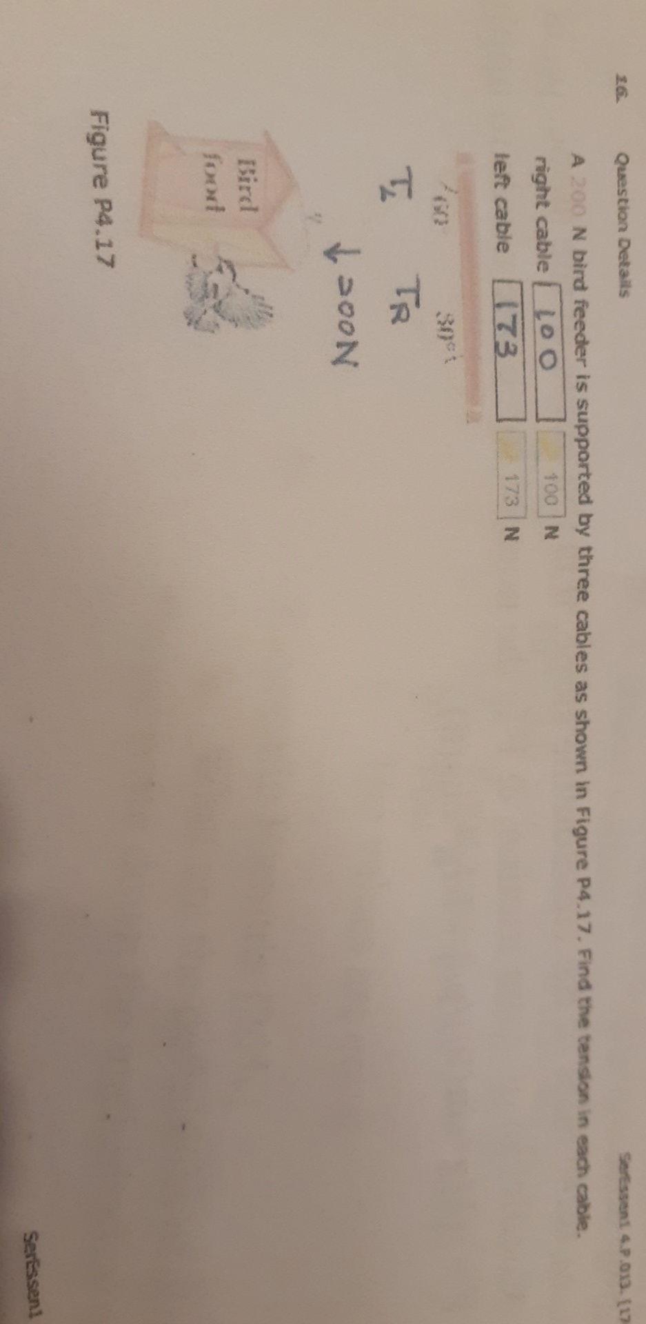 Solved Please derive the formula of tension forces Tr and Tl | Chegg.com