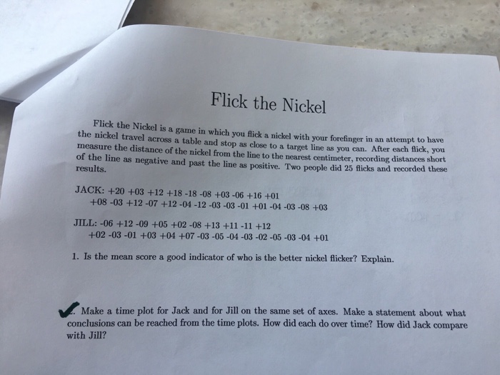 Solved Flick the Nickel Flick the Nickel is a game in which | Chegg.com