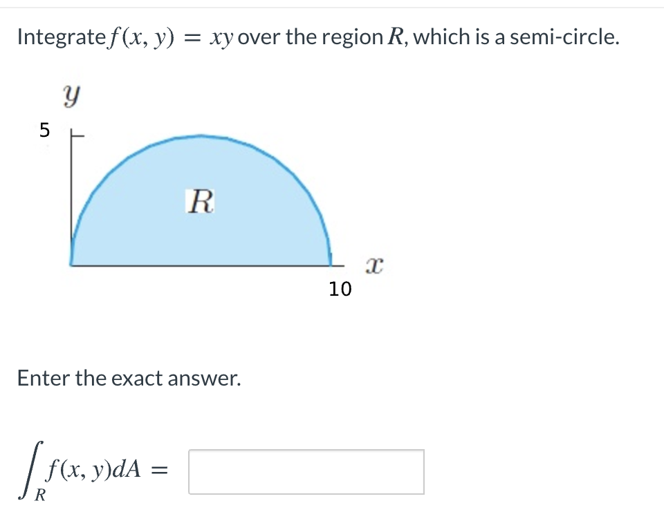 Solved Integratef(x, y) = xy over the region R, which is a | Chegg.com