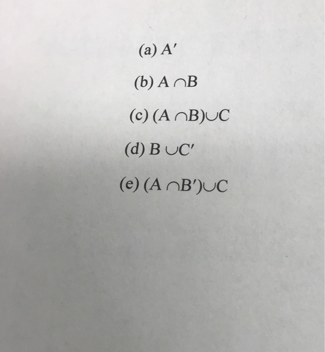 Solved 2. Three events are shown on the Venn diagram in the | Chegg.com