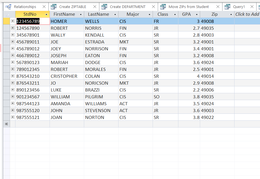 Question 5: List StdNo, and the number of courses | Chegg.com