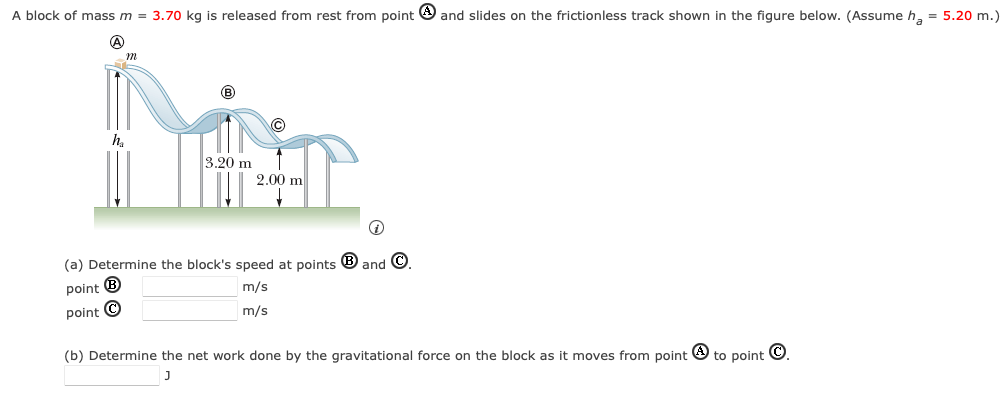 Solved A block of mass m = 3.70 kg is released from rest | Chegg.com