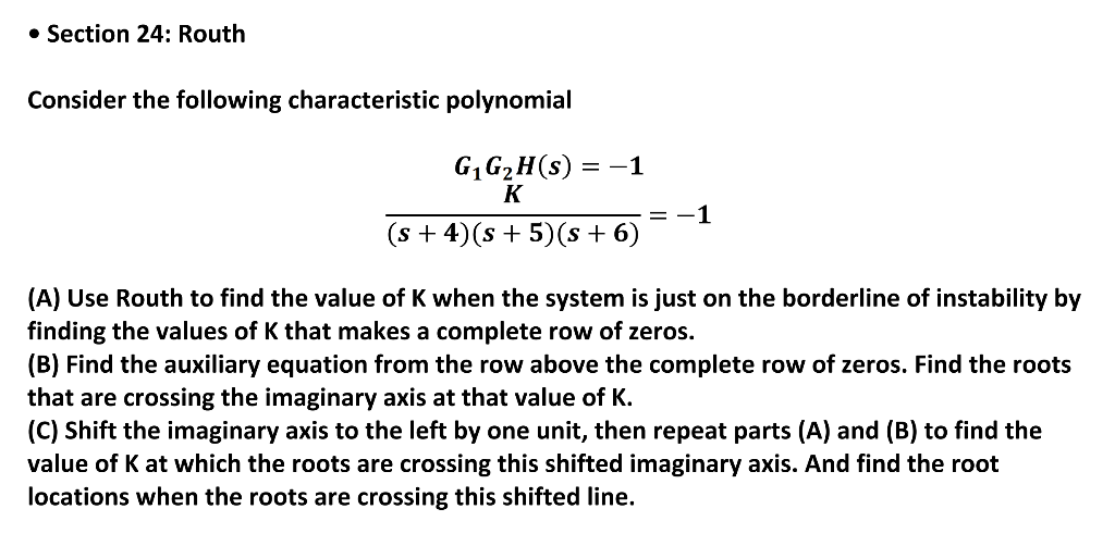 Solved Consider the following characteristic polynomial | Chegg.com