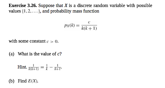 Solved Exercise 3.26. Suppose that X is a discrete random | Chegg.com