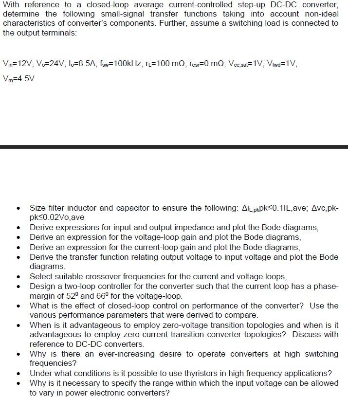 Solved With reference to a closed-loop average | Chegg.com