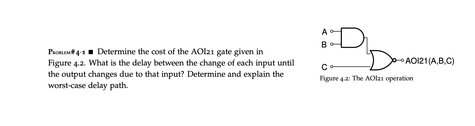 Solved D B Problem#4:1 Determine the cost of the AOI21 gate | Chegg.com