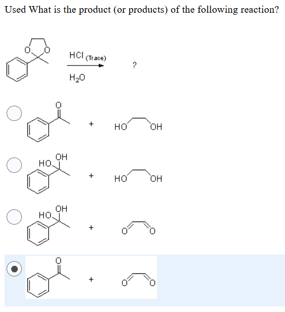 Solved Used What is the product (or products) ﻿of the | Chegg.com