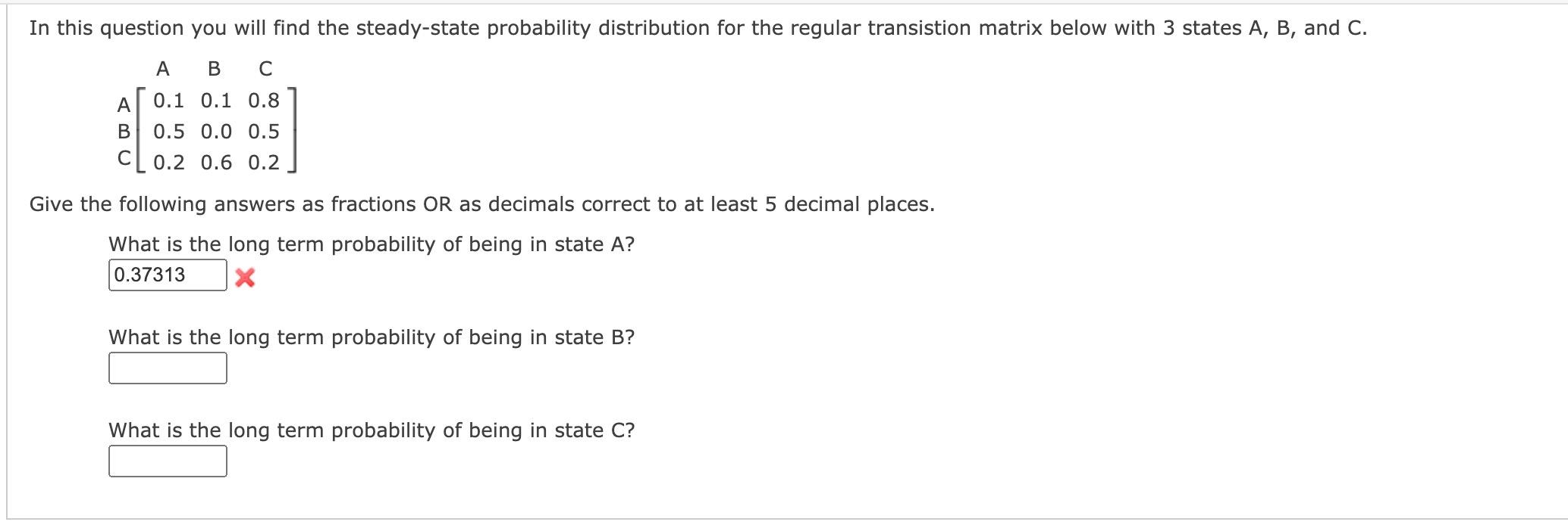 Solved In this question you will find the steady-state | Chegg.com