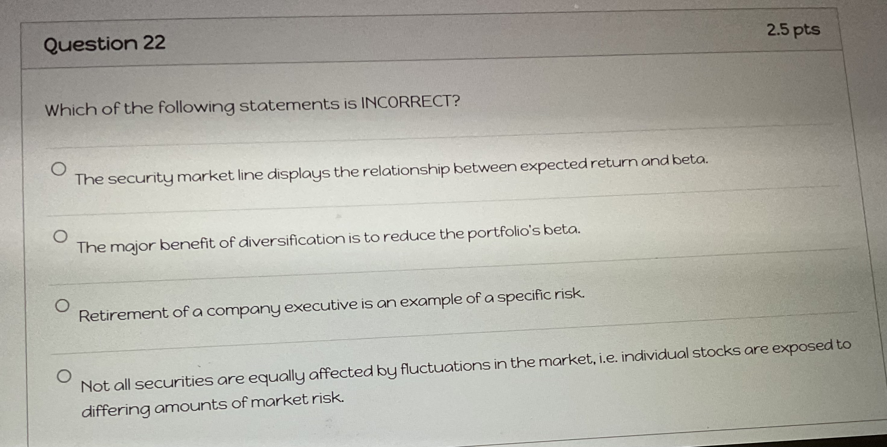Solved Question 22Which of the following statements is | Chegg.com