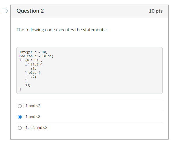 Solved Question 1 10 pts The following code is equivalent | Chegg.com
