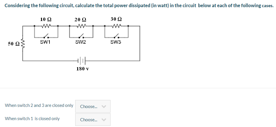 Solved Considering the following circuit, calculate the | Chegg.com