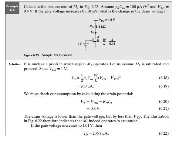 Solved Example Calculate the bias current of M, in Fig. | Chegg.com