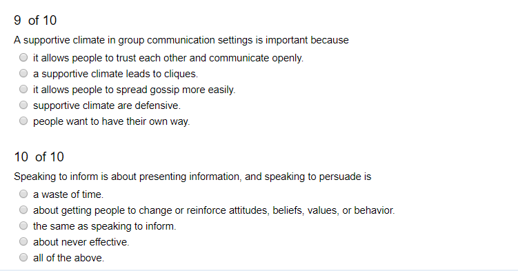 Solved 6 of 10 The three types of communication contexts | Chegg.com