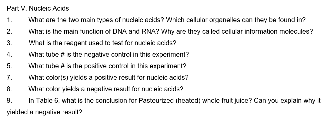 Solved Qualitative Test for Nucleic Acids: The (Dische) | Chegg.com